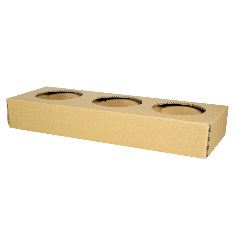 Cardboard lid trio waste bin – Kartent
