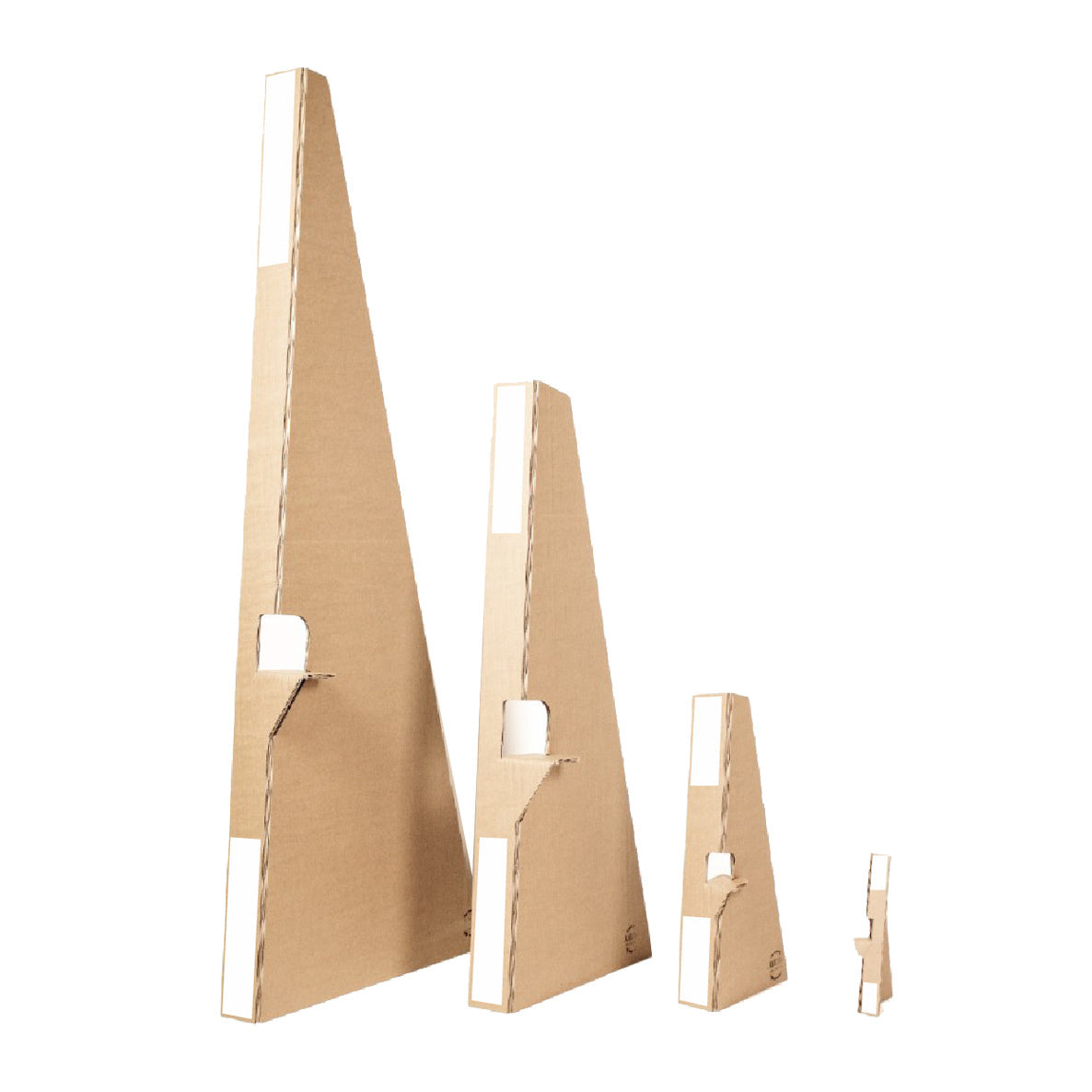 Cardboard display stand with adhesive edge – Kartent