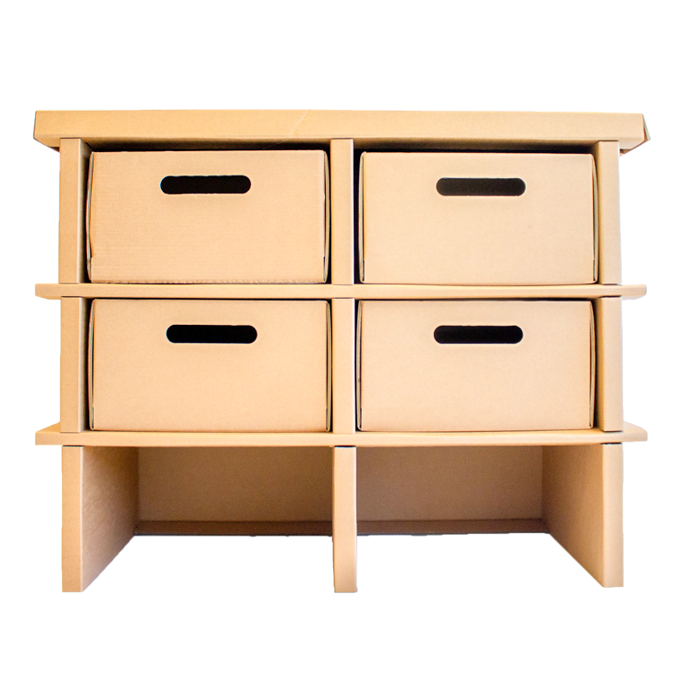 Large storage cabinet with cardboard drawers – Kartent