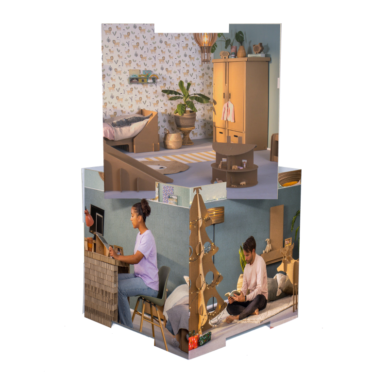 Stapelblock aus Karton (oben und unten offen) – Kartent