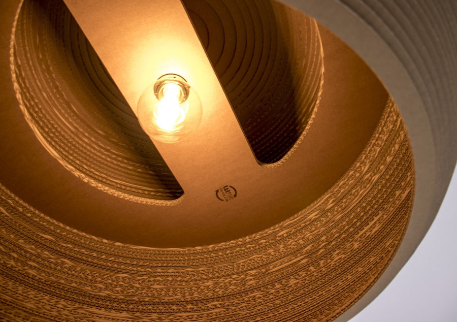 Kartonnen Hanglamp XL | Grote hanglamp van karton – Kartent